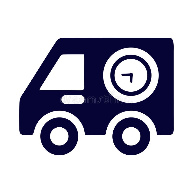 Car, Time, Watch, Clock, Fast, on Time Delivery Icon Stock Vector ...