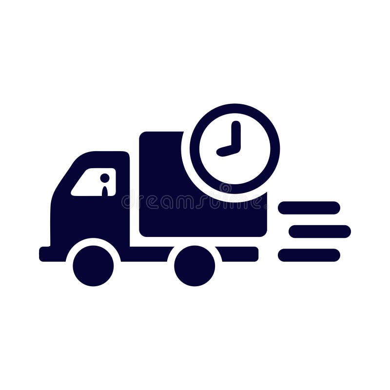 Car, Time, Watch, Clock, Fast, on Time Delivery Icon Stock Vector ...