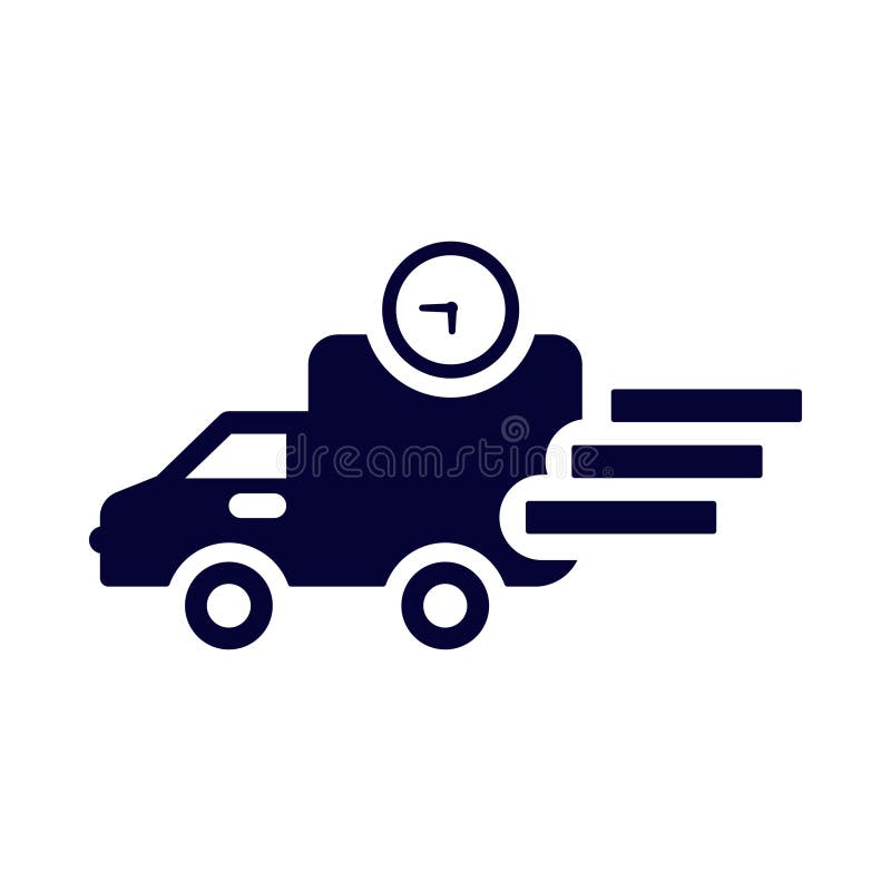 Car, Time, Watch, Clock, Fast, on Time Delivery Icon Stock Vector ...