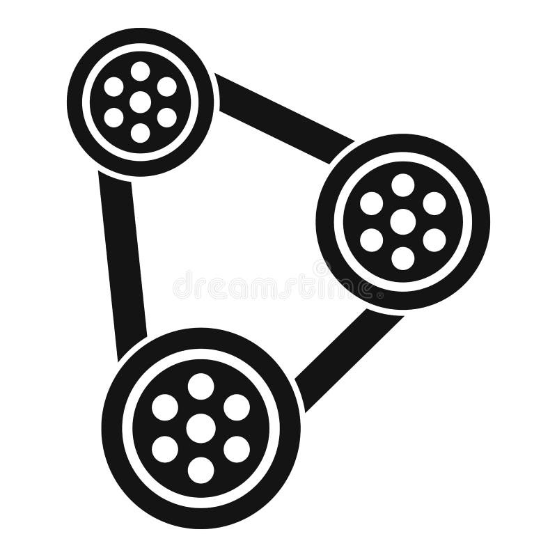 Car Timing Belt Icon, Simple Style Stock Vector - Illustration of motor ...