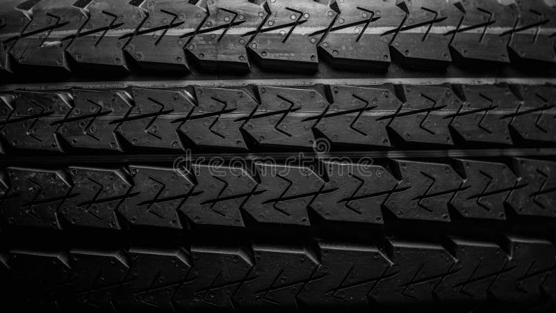 Car Tire, Close-up Tread, Top View, Monochrome Image Stock Image ...