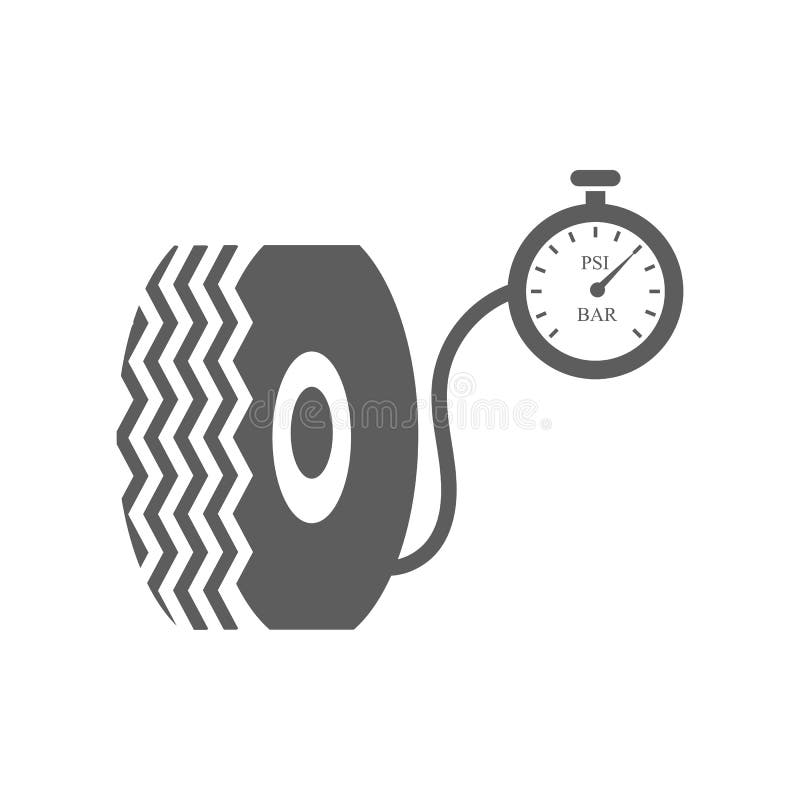 Low Tire Pressure Warning Indicator Stock Vector - Illustration of ...