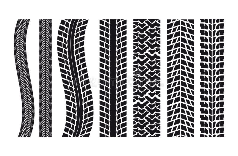 Different Straight Tyre Imprints Stock Vector - Illustration of pattern ...