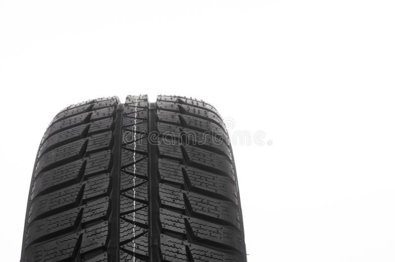 Car Tire Isolated on White Background Stock Photo - Image of shop ...