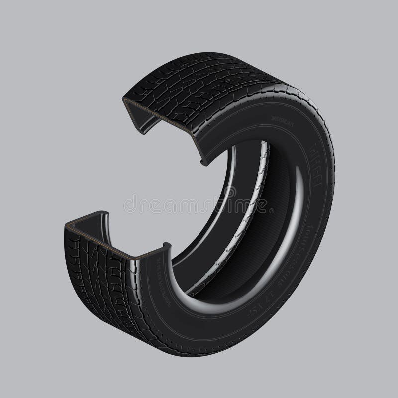 Car Tire Set 3 stock vector. Illustration of tyre, symbol - 54281354