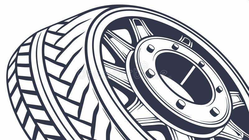 Car Tire Side View, Automotive and Vehicle Component Vector Design ...