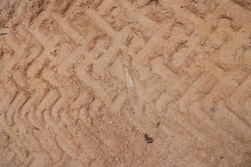 Car Tire Tracks on the Sand Stock Image - Image of landscape, brown ...