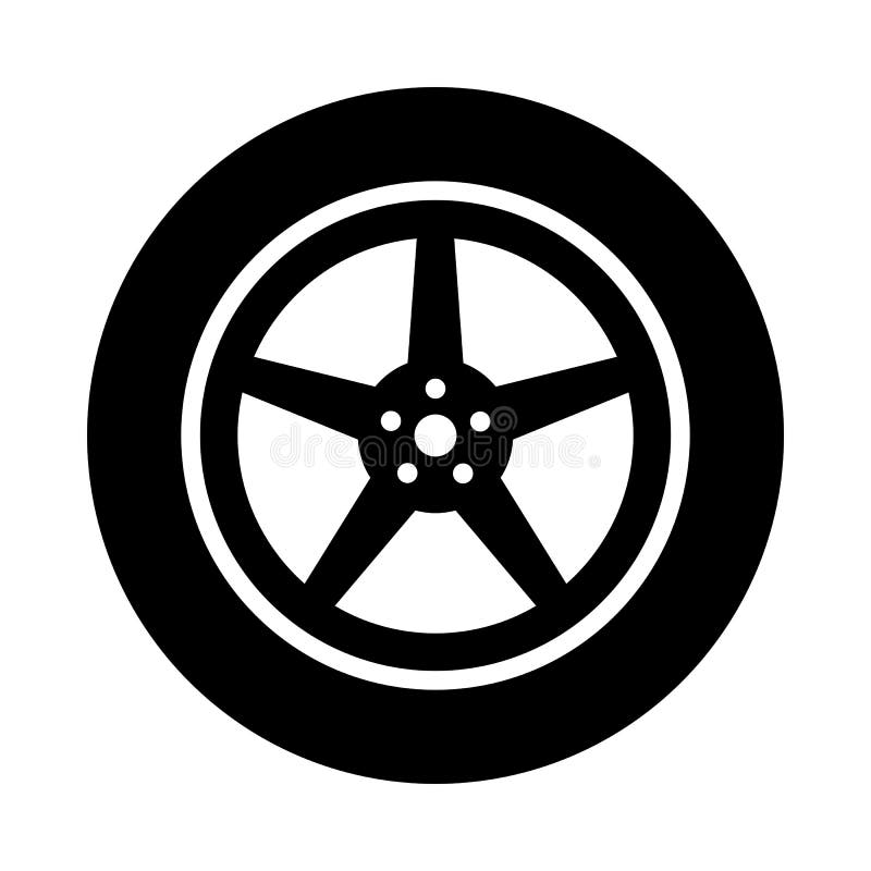Car Tire or Car Tyre stock vector. Illustration of automotive - 206497826