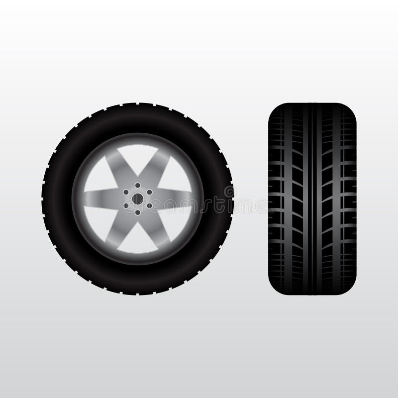 Car tire with wheel stock vector. Illustration of modern - 72906329