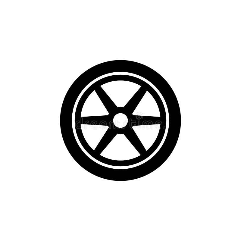 Car tires icon logo vector stock vector. Illustration of symbol - 244654007