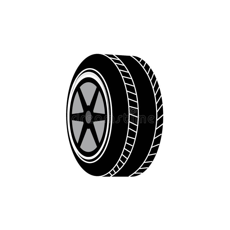 Car tires icon logo vector stock illustration. Illustration of tire ...