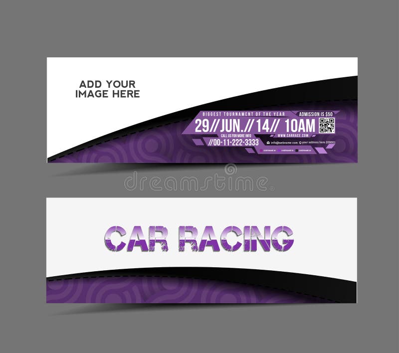 Car Tournament Advertising Header Stock Vector - Illustration of ...
