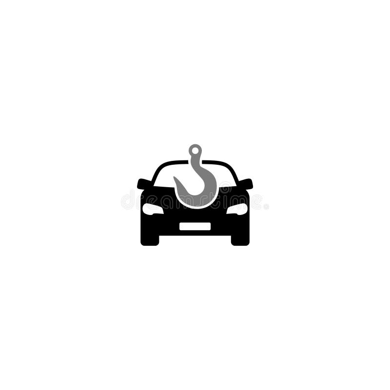 Car Towing Hook Icon Isolated on White Background Stock Illustration ...
