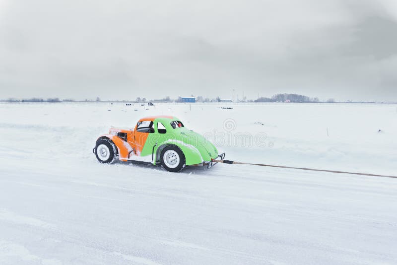 Car with towing rope stock image. Image of outdoors, accident - 85415765