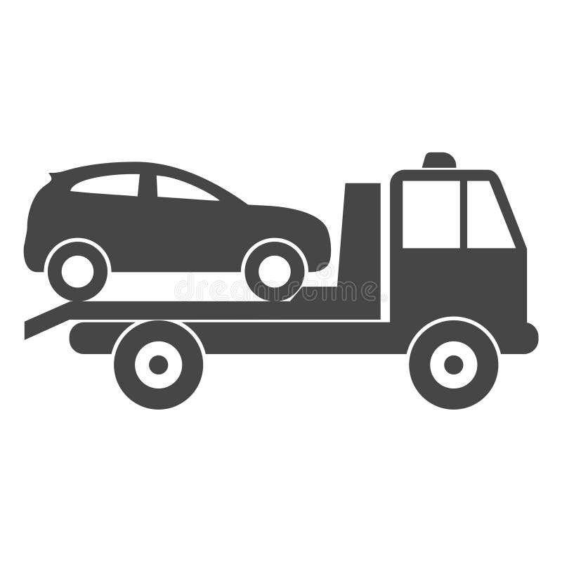 Car towing truck icon stock vector. Illustration of roadside - 101602817