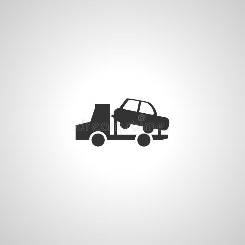 Car Towing Truck Isolated Icon. Car Towing Truck Vector Isolated Icon ...