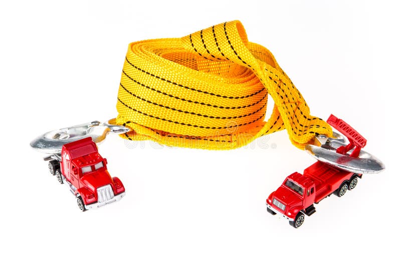 Car toy with towing rope stock image. Image of strong - 50742571