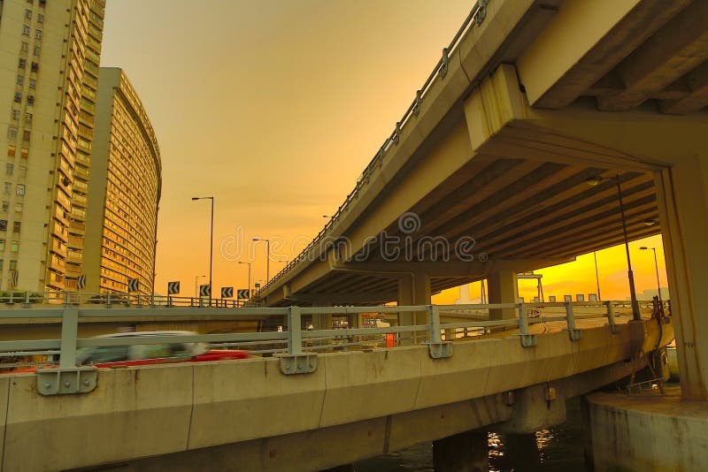 Car Traffic on Island Eastern Corridor Which is an Expressway 5 June ...
