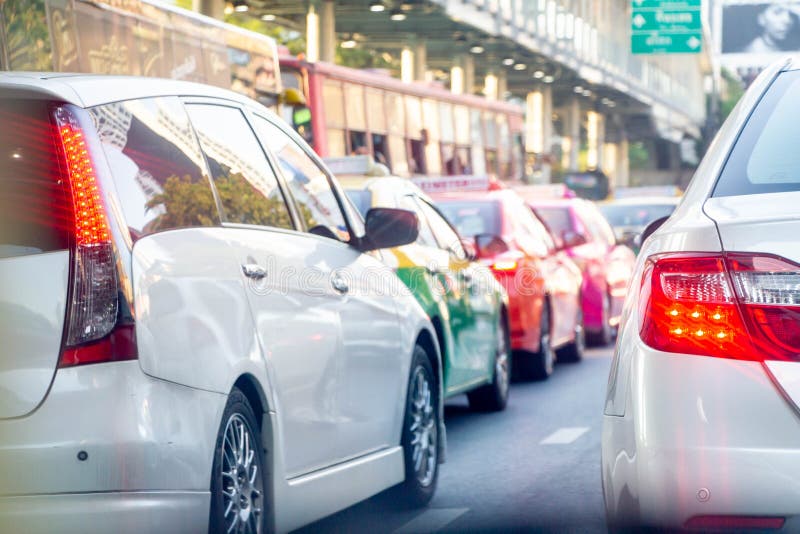 Car in traffic jam stock image. Image of automobile - 223769519