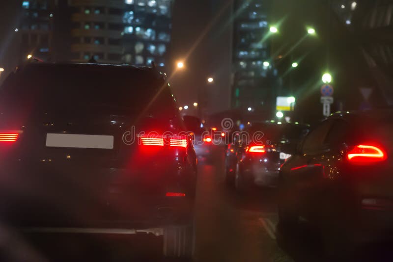 Car Traffic at Night in the City Stock Photo - Image of cars, urban ...