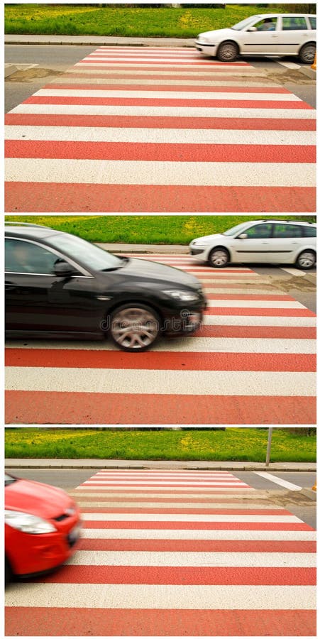 Car Traffic on Pedestrian Crossing Stock Photo - Image of pedestrian ...