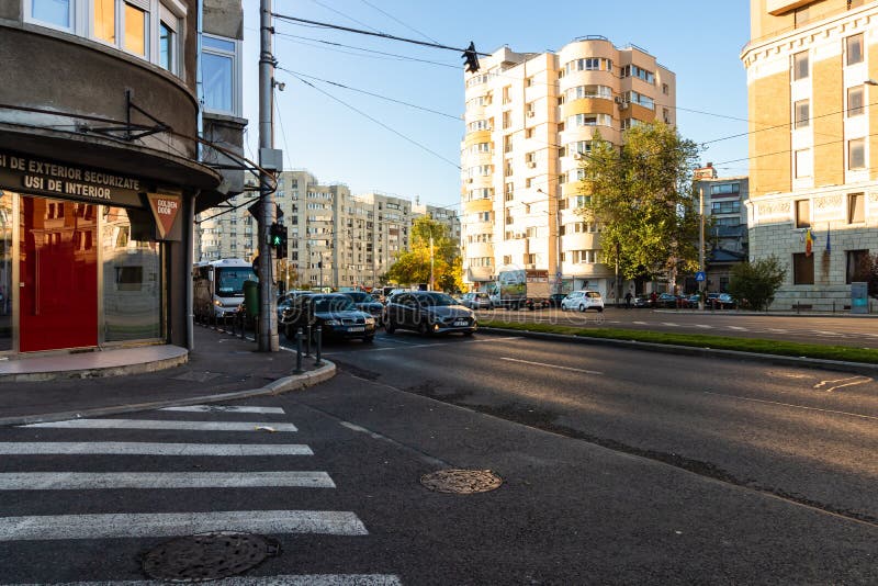 Car Traffic at Rush Hour, Car Pollution, Traffic Jam in Bucharest ...
