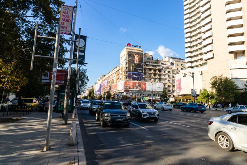 Car Traffic at Rush Hour, Car Pollution, Traffic Jam in Bucharest ...