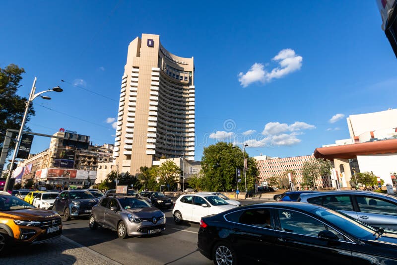 Car Traffic at Rush Hour, Car Pollution, Traffic Jam in Bucharest ...