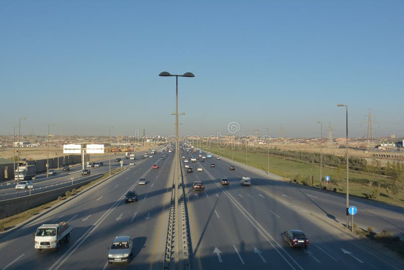 Highway car road editorial photo. Image of cars, dusk - 48356141