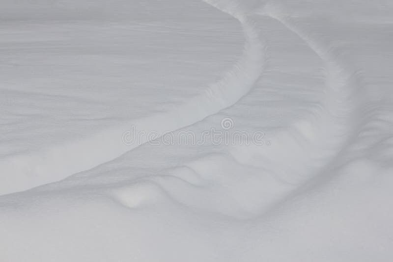 Car Trail in Fresh Deep Snow Stock Photo - Image of snow, season: 211966772