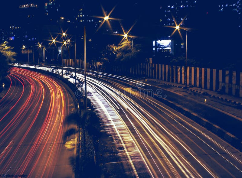 Car trail light stock image. Image of long, photographer - 96713125