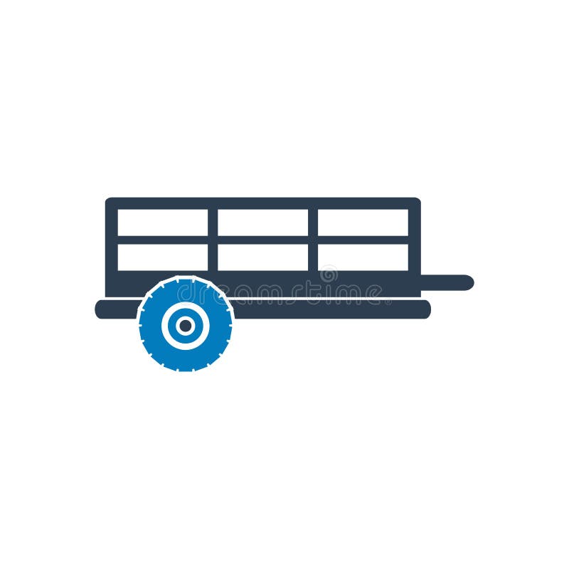 Car trailer Icon. stock vector. Illustration of vector - 225089295
