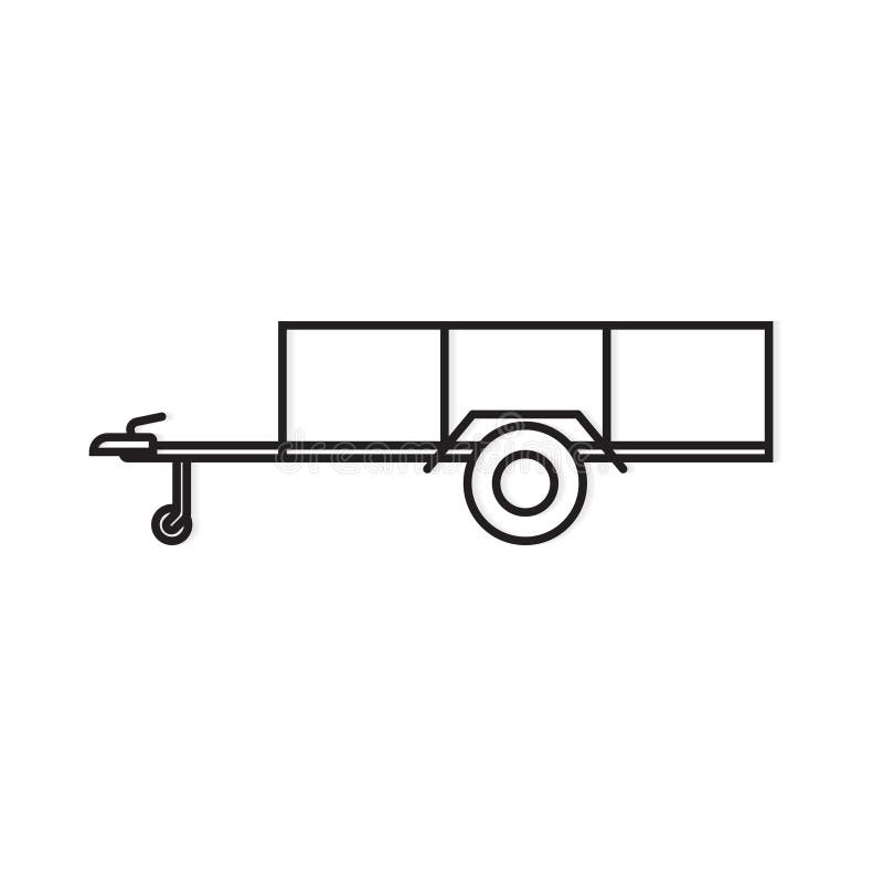 Car trailer icon stock vector. Illustration of icon - 192566432