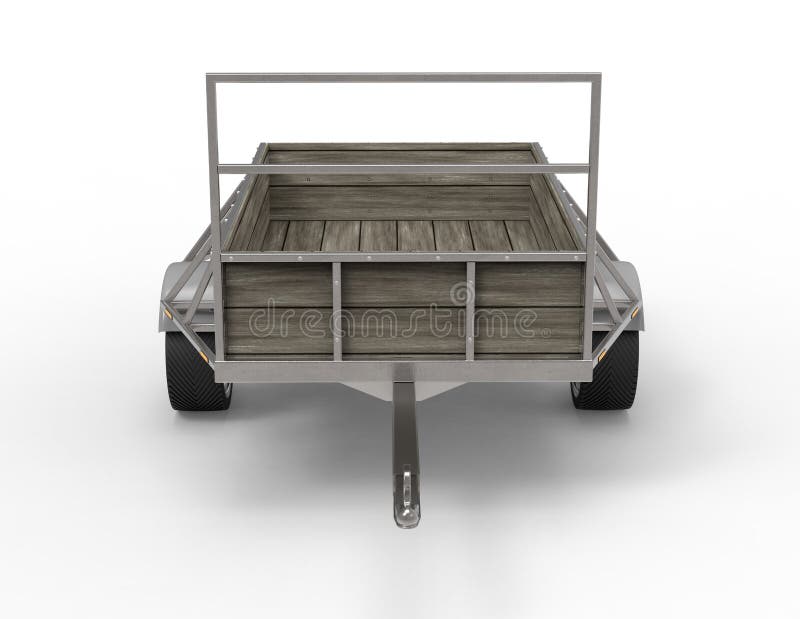 Car Trailer on a White Back Ground Stock Illustration - Illustration of ...