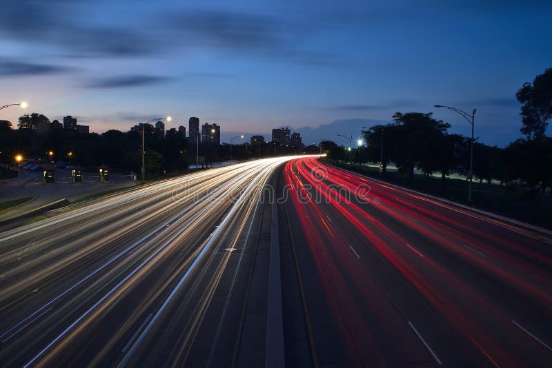 Car Trails stock image. Image of highway, illinois, trails - 86720681