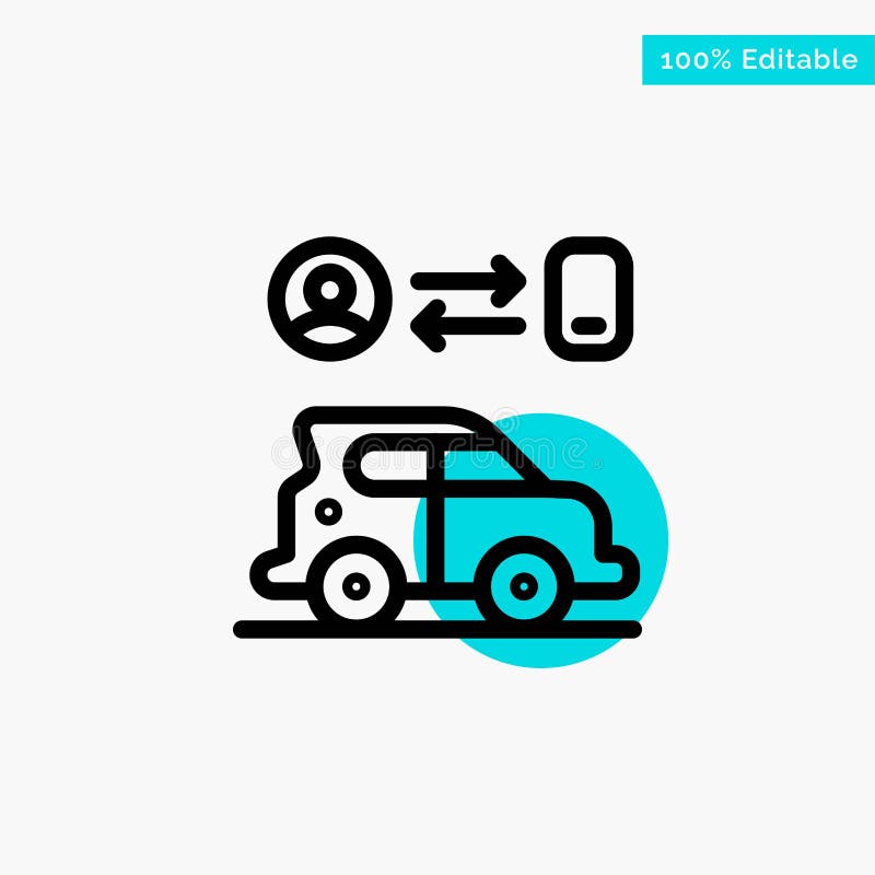 Car, Transport, Man, Technology Turquoise Highlight Circle Point Vector ...