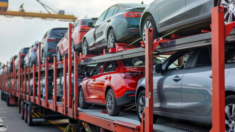 Car Transport Train stock illustration. Illustration of sleek - 326966950