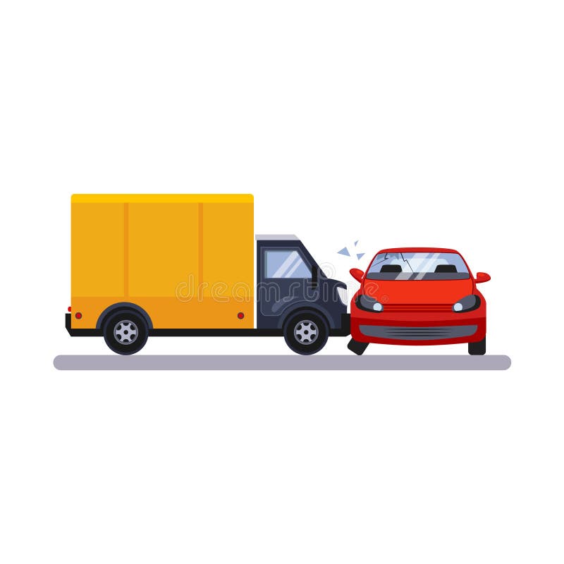 Car and Transportation Issue with a Pedestrian. Vector Illustration ...
