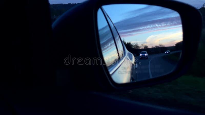 Car Travel Concept Side Mirror Reflection of Speedway Stock Video ...