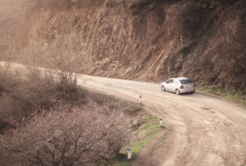 Car for Traveling with a Ground Road Stock Image - Image of ground ...