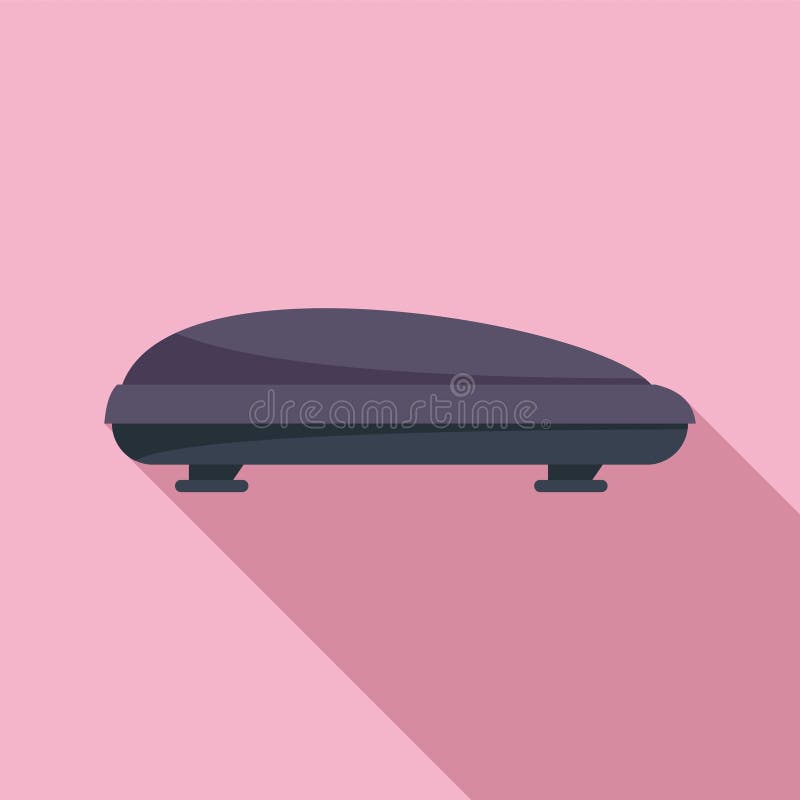 Car Trip Box Icon Flat Vector. Roof Trunk Stock Vector - Illustration ...