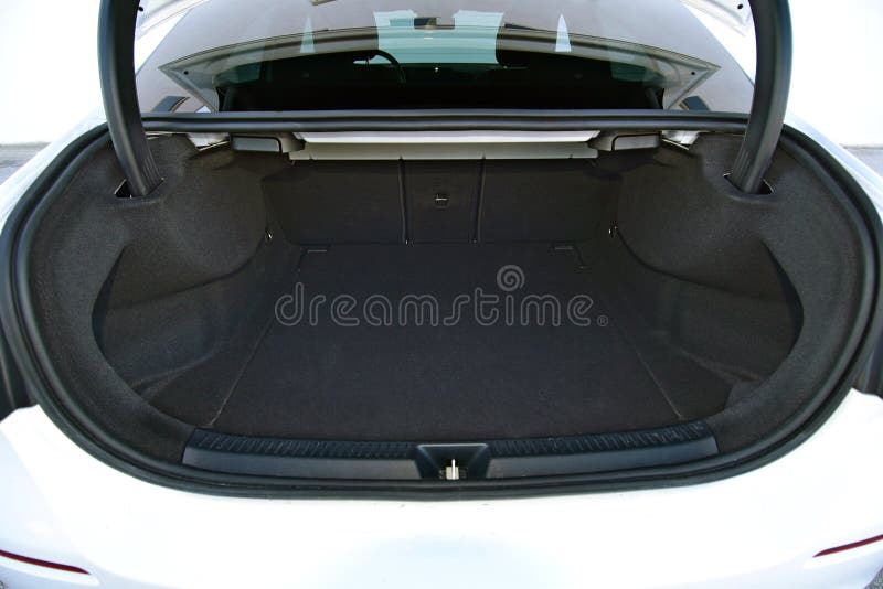 Empty Trunk of the Passenger Car. Trunk Sedan. Stock Image - Image of ...