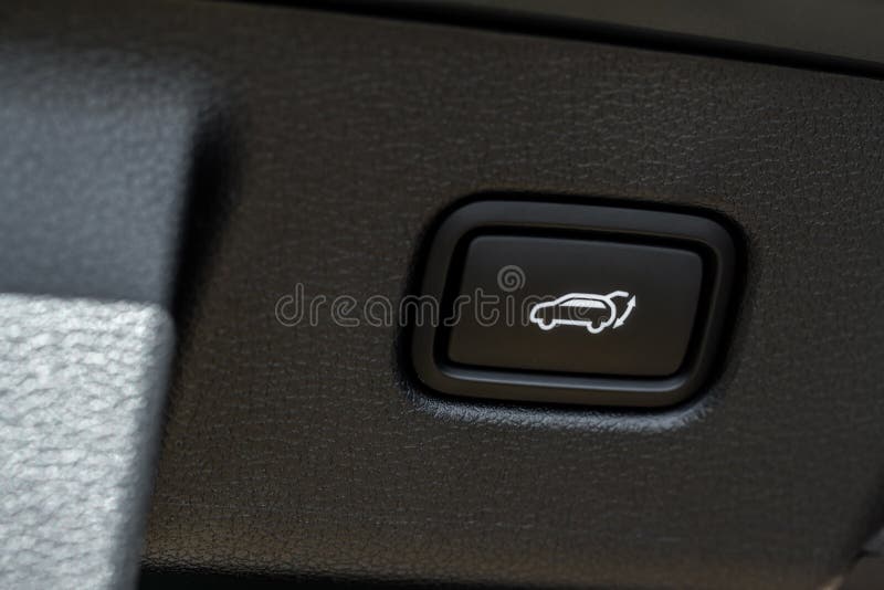 Car Trunk Open Button. Electric Trunk Switch Controller Stock Image ...