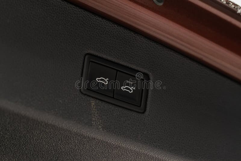 Car trunk open button. stock photo. Image of system - 263251780