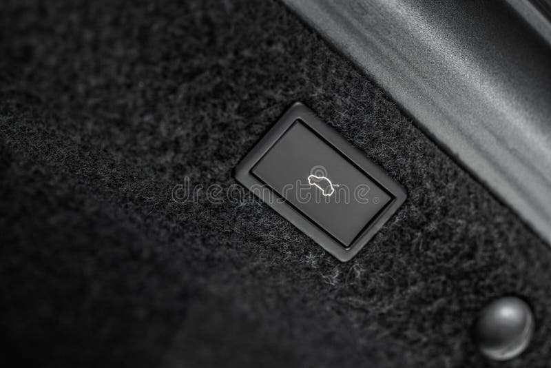 Car Trunk Open Button. Electric Trunk Switch Controller Stock Image ...