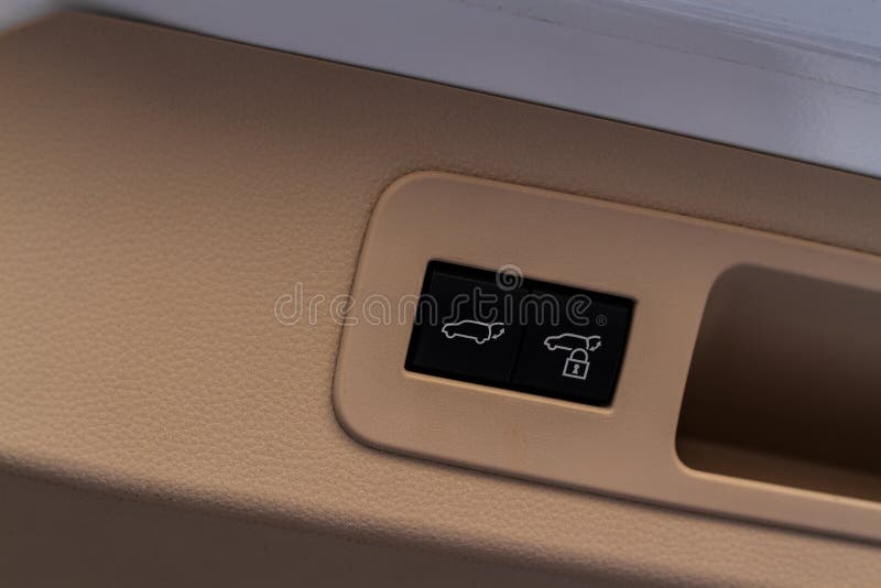 Car Trunk Open Button. Electric Trunk Switch Controller Stock Image ...
