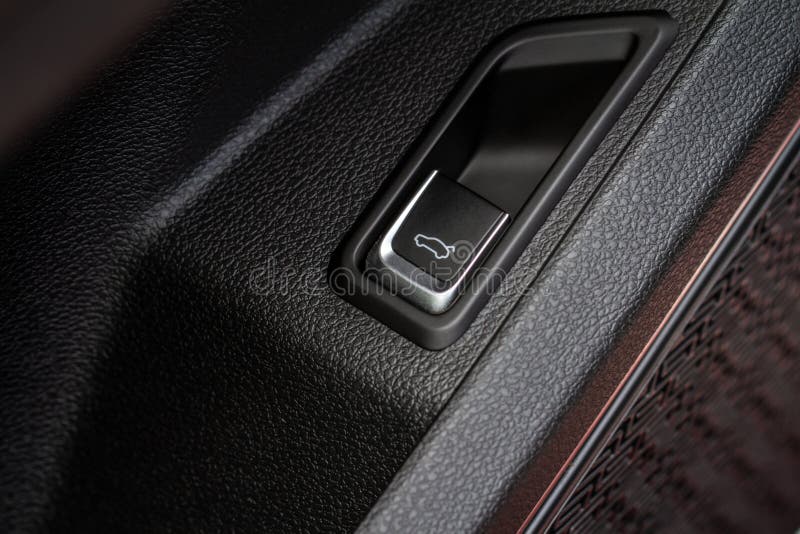 Car Trunk Open Button. Electric Trunk Switch Controller Stock Image ...