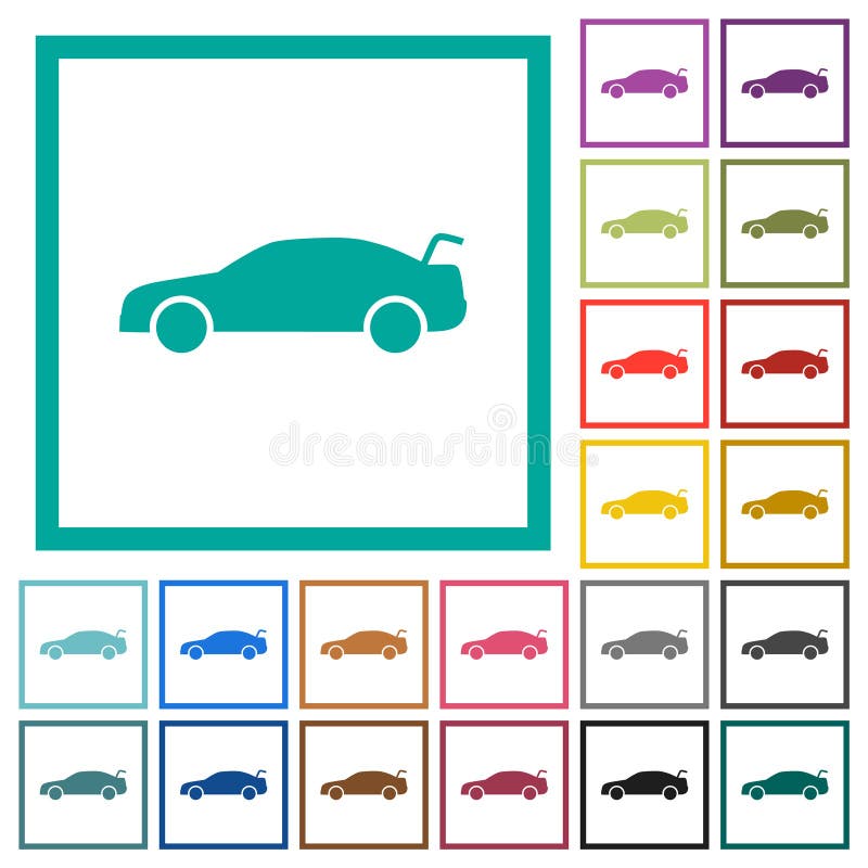 Car Trunk Open Dashboard Indicator Outlined Flat Color Icons Stock ...