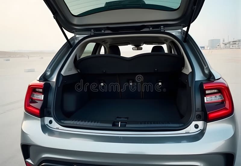 Car Trunk Spacious Interior in Gray for Automotive Advertising Stock ...