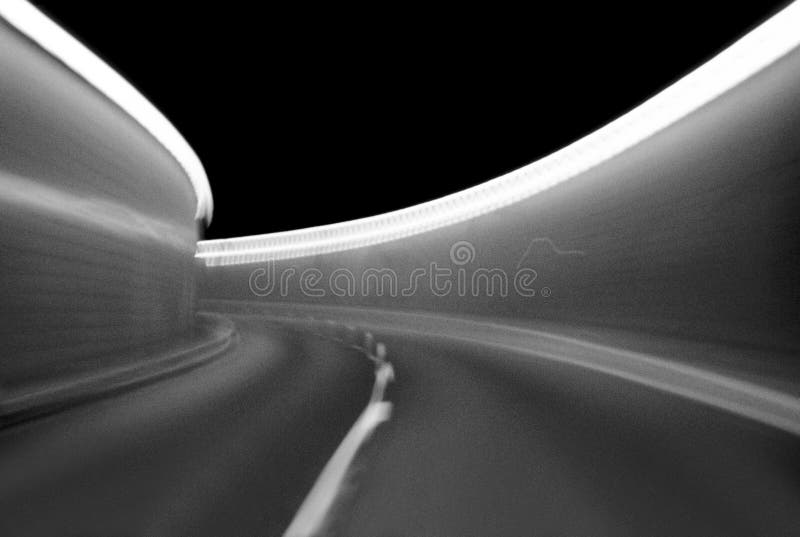 Car Tunnel View Seen Out of a Car, Motion Stock Image - Image of speed ...